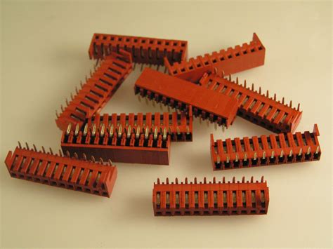 Pcb Right Angled Sil Socket Header 254mm Pitch 12 20 Way 10 Pieces