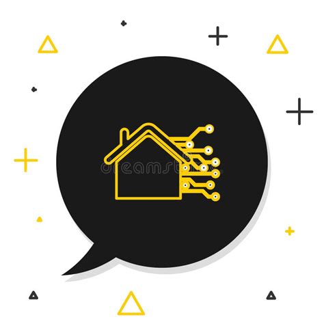 Line Smart Home Icon Isolated On White Background Remote Control Colorful Outline Concept