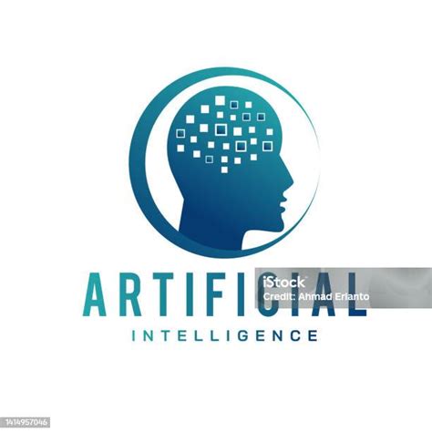 인공 지능 및 인간의 얼굴 로고 템플릿 디지털 두뇌 통신 및 사고 프로세스 개념의 벡터 디자인 기술 일러스트 레이 션 벡터 일러스트 레이 션 신경세포에 대한 스톡 벡터 아트