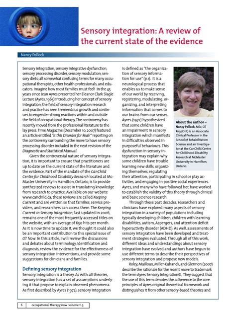 Sensory Integration Pdf Occupational Therapy Attention Deficit Hyperactivity Disorder