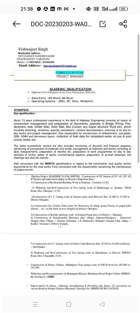 Vishwajeet Singh On Linkedin Hello Sir I Am Vishwajeet Singh A Civil Engineer 13 Years…