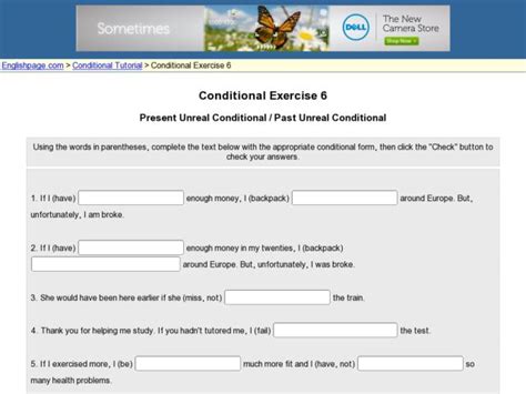 Conditional Exercise 6 Worksheet For 5th 10th Grade Lesson Planet