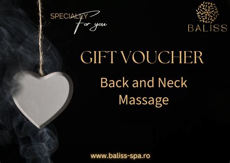 Voucher Cadou Back And Neck Massage Baliss Spa