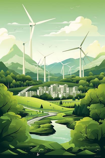 Premium Photo Poster Of Sustainable Development And Green