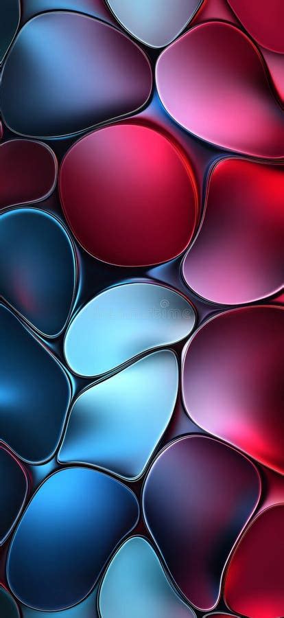 Smooth Intertwined Shapes In Vibrant Hues Of Blue Red And Purple Create A Dynamic And