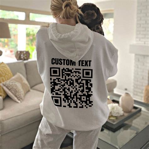 custom qr code hoodie etsy