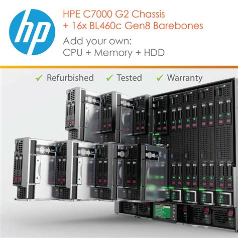 Hp C7000 G2 Chassis 16x Barebones Bl460c Gen8 G8 Blades Add Your Own