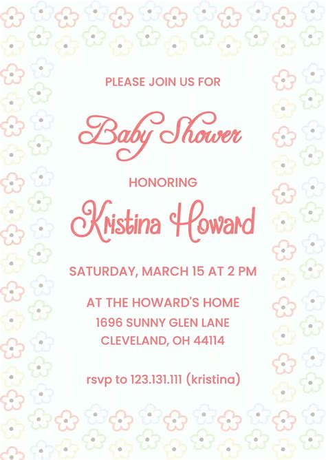 태양 꽃 배경 무료 베이비 샤워 초대장 템플릿 Invitanku 태양 꽃 배경 무료 베이비 샤워 초대장 템플릿 Invitanku