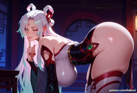 Rule 34 Ai Generated Ass Balecxi Bare Shoulders Breasts Detached Sleeves Female From Side