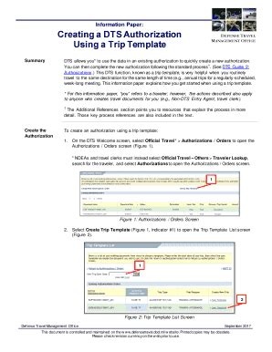 Fillable Online Creating A DTS Authorization Fax Email Print PdfFiller