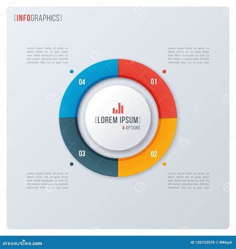Modern Style Circle Donut Chart Infographic Design Visualization