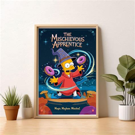 Poster The Mischievous Apprentice Poster Bart Simpson As A Disney