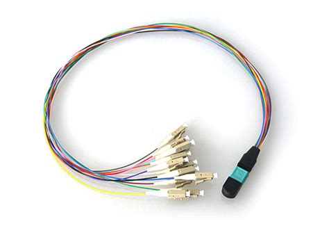12 Cores Mpo Fiber Optic Patch Cord Mpo To Lc Interface High Density