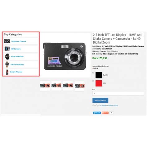 Opencart Categories On Side Column With Images