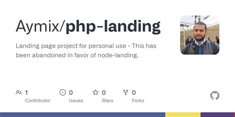 Github Aymix Php Landing Landing Page Project For Personal Use This Has Been Abandoned In