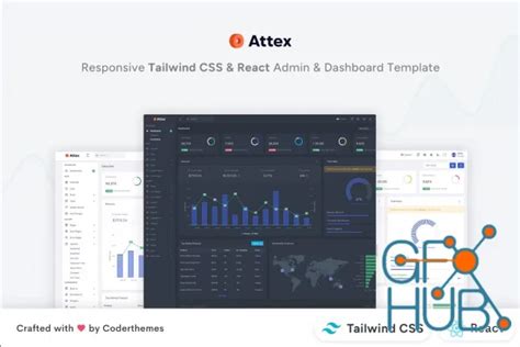WEB Template Attex React Tailwind CSS Admin Dashboard 90675