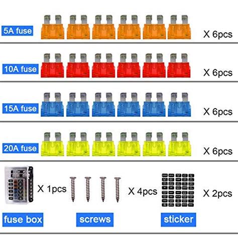 SOYOND 12 Way Waterproof Fuse Block Fuse Box With Led Indicator Damp Proof Cover 12 Circuits