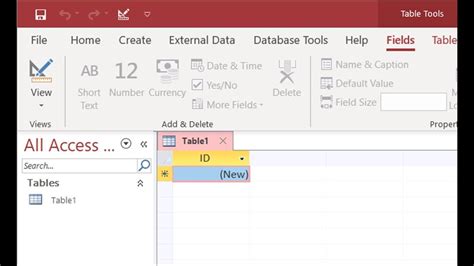 Ms Access How To Hide The Click To Add Column Youtube