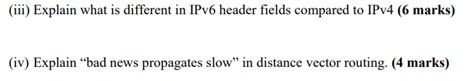 solved iii explain what is different in ipv6 header fields