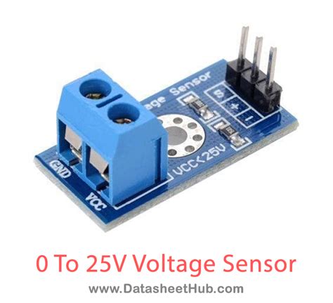 0 to 25v dc voltage sensor module datasheet hub