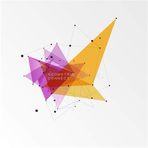 Geometric Triangle Vector Background Triangles Connect Pattern For Business Presentations