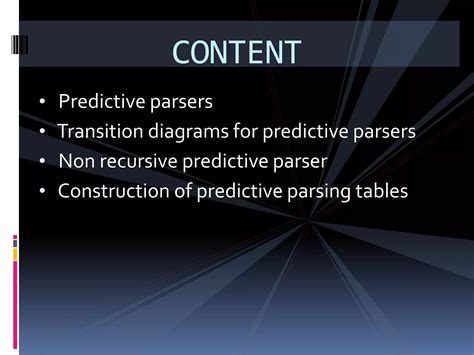 Predictive Parser Pptx