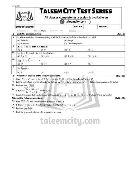 Chapter 1 Test Class 2nd Year Pdf Chapter 1 Test Class 2nd Year Pdf