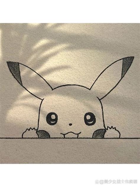 皮卡丘的简笔画可爱萌萌哒简单又好看（汇总10张）简笔画图片大全