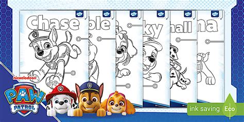 Paw Patrol Colouring Pages Paramount Twinkl