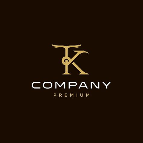 Tk Kt T K Logo T Und K Elegantes Gold Klassisches Logo Design Vektor