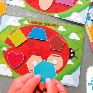 2D Shapes Matching Activity For Babe Geometric Shapes Pictures Sorting Game Printable