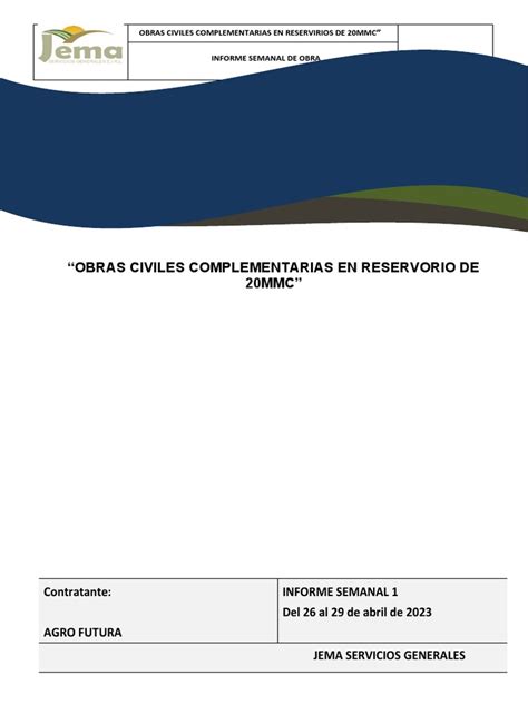 Informe Semanal De Obran°1 Pdf