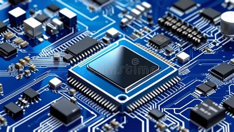 Computer Hardware Engineering â Microchip and Circuit Design in High Resolution Stock