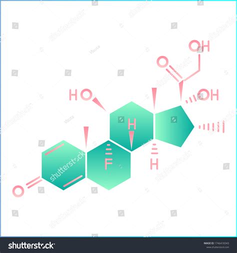 Vector Dexamethasone Corticosteroid Chemical Structural Formula Stock Vector Royalty Free