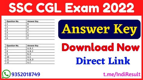 ssc cgl answer key 2022 download tier 1 responce pdf