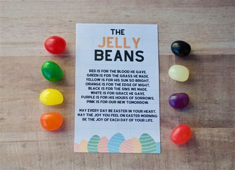 Free Printable Jelly Bean Prayer Poem For Easter Candy