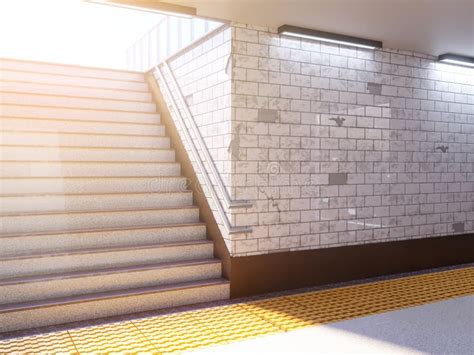 Mock Up Poster Media Template Ads Display In Subway Station 3d