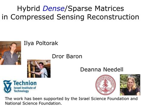 PPT Hybrid Dense Sparse Matrices In Compressed Sensing Reconstruction PowerPoint Presentation