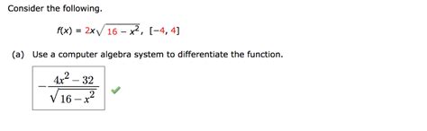 solved consider the following a use a computer algebra