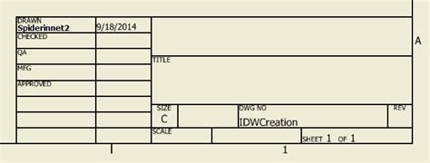 Inventor Net Drawingidwdwg Creation Switch Title Block Of Active