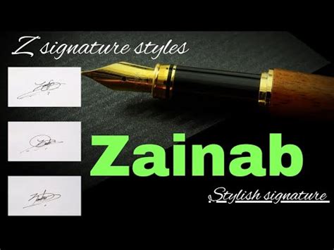Zainab Name Signature Style Signature Ideas For Letter Z YouTube