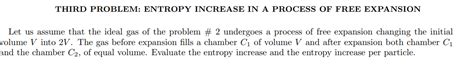 Solved II SECOND PROBLEM BOLTZMANN ENTROPY According To Chegg