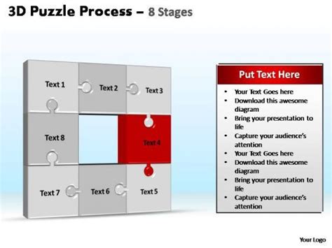 PowerPoint Slidelayout Teamwork Puzzle Process Ppt Theme
