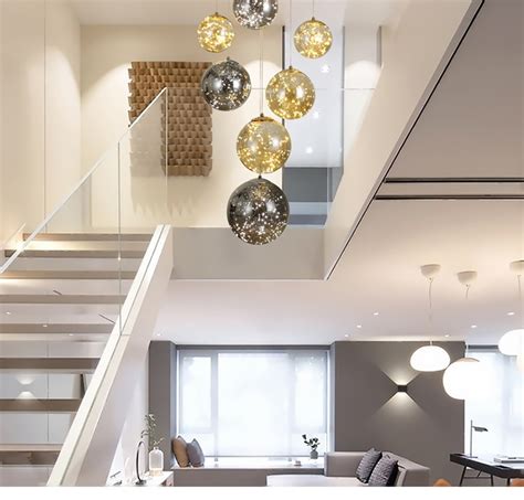 Đèn LED treo trần thả trang trí phòng khách phòng ngủ phòng ăn hiện đại bóng thủy tinh tròn màu