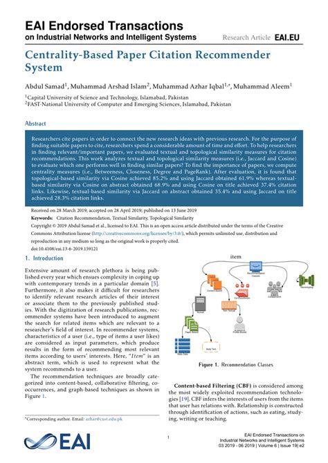 pdf centrality based paper citation recommender system