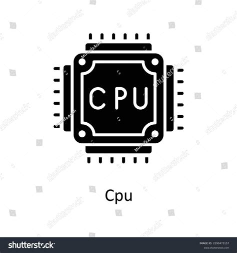 Cpu Vector Solid Icons Simple Stock Stock Vector Royalty Free 2290473157 Shutterstock
