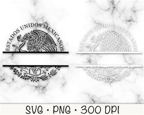 Mexican Flag Eagle Black And White