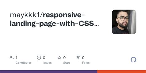 GitHub Maykkk Responsive Landing Page With CSS Flexbox