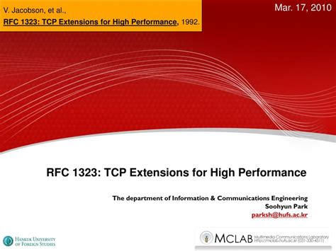 Ppt Rfc 1323 Tcp Extensions For High Performance Powerpoint