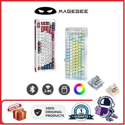 MageGee AIR Full Key Hot Swappable Wireless Tri Mode Bluetooth GASKET Mechanical Keyboard RGB